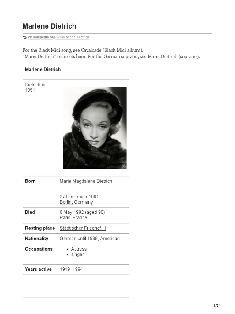 Marlene Dietrich | PDF