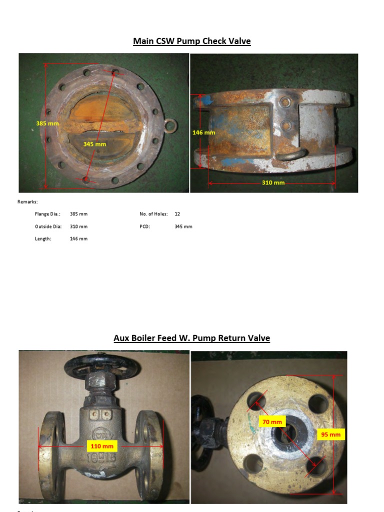 Main CSW PP Check Valve Aux BLR Ret Valve | PDF