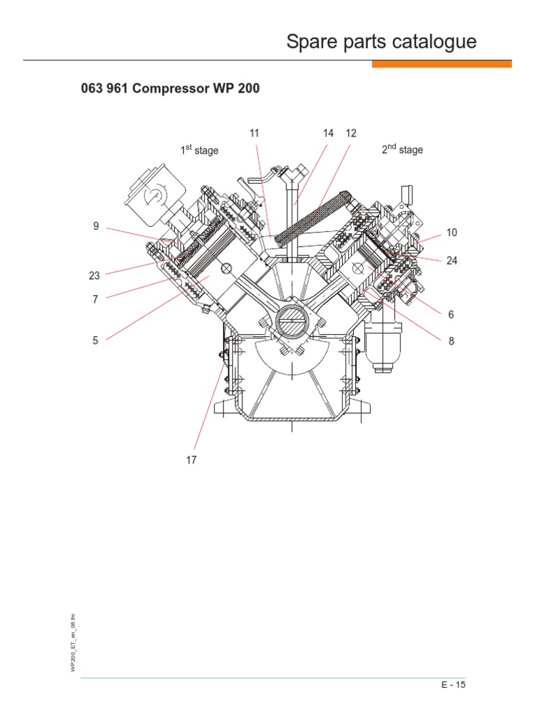 Spare Parts Catalogue: 063 961 Compressor WP 200 | PDF
