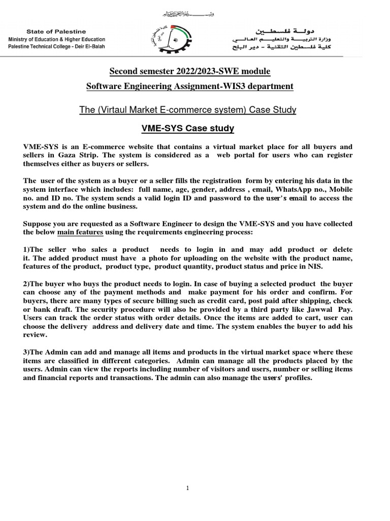 Swe Wis Assignment 2023 | PDF | Use Case | Sales