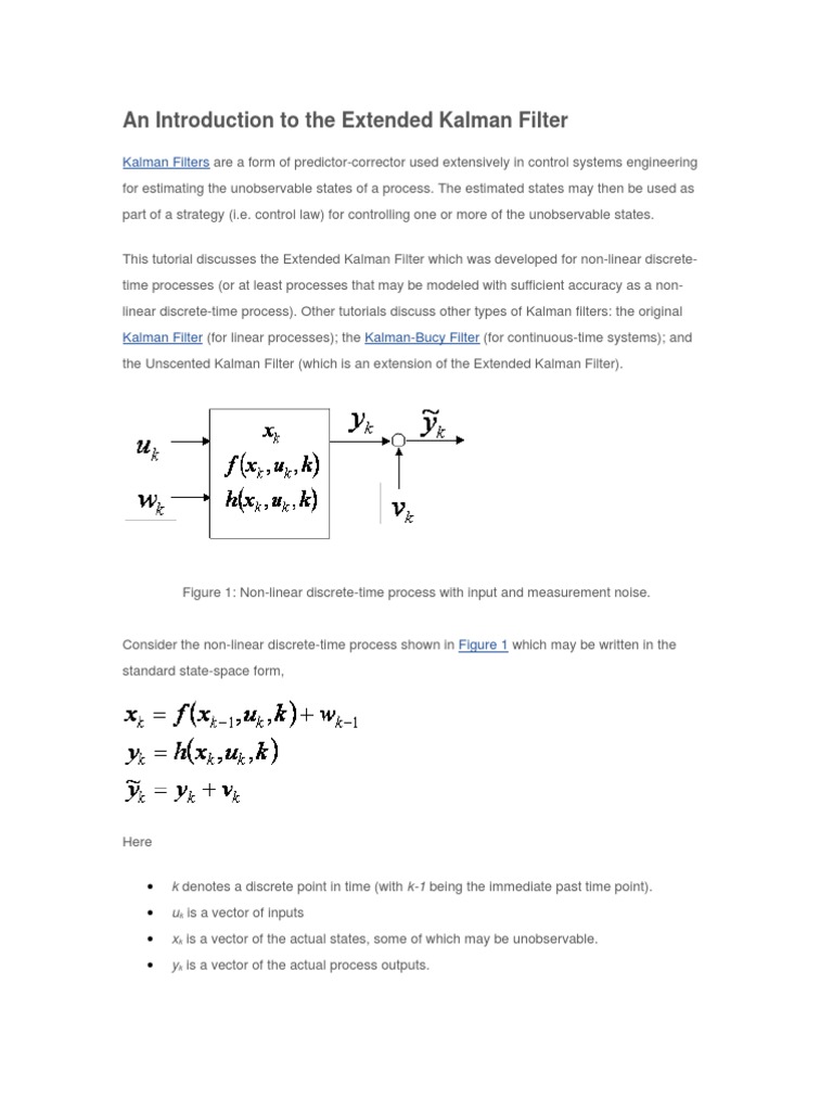Extended Kalman Filter Overview | PDF | Kalman Filter | Signal Processing