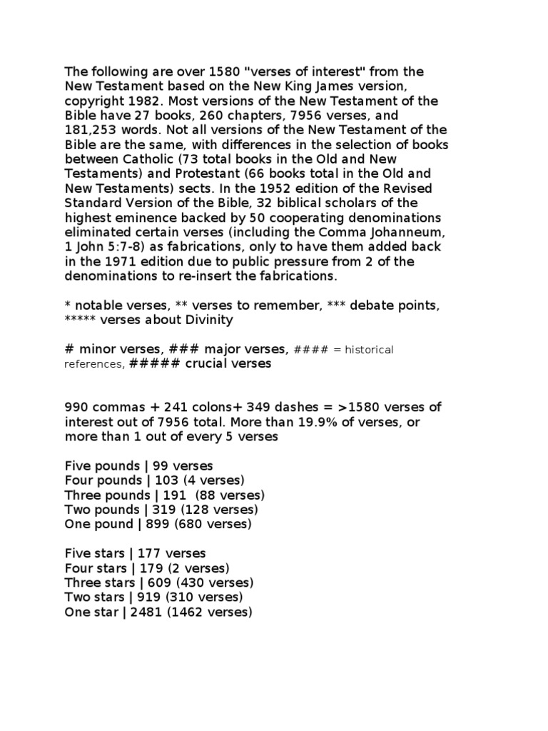 New Testament Verses (All) | PDF | Chapters And Verses Of The Bible ...