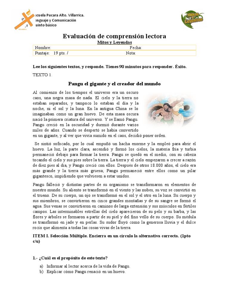 Evaluacion 1 Leng 5 | PDF