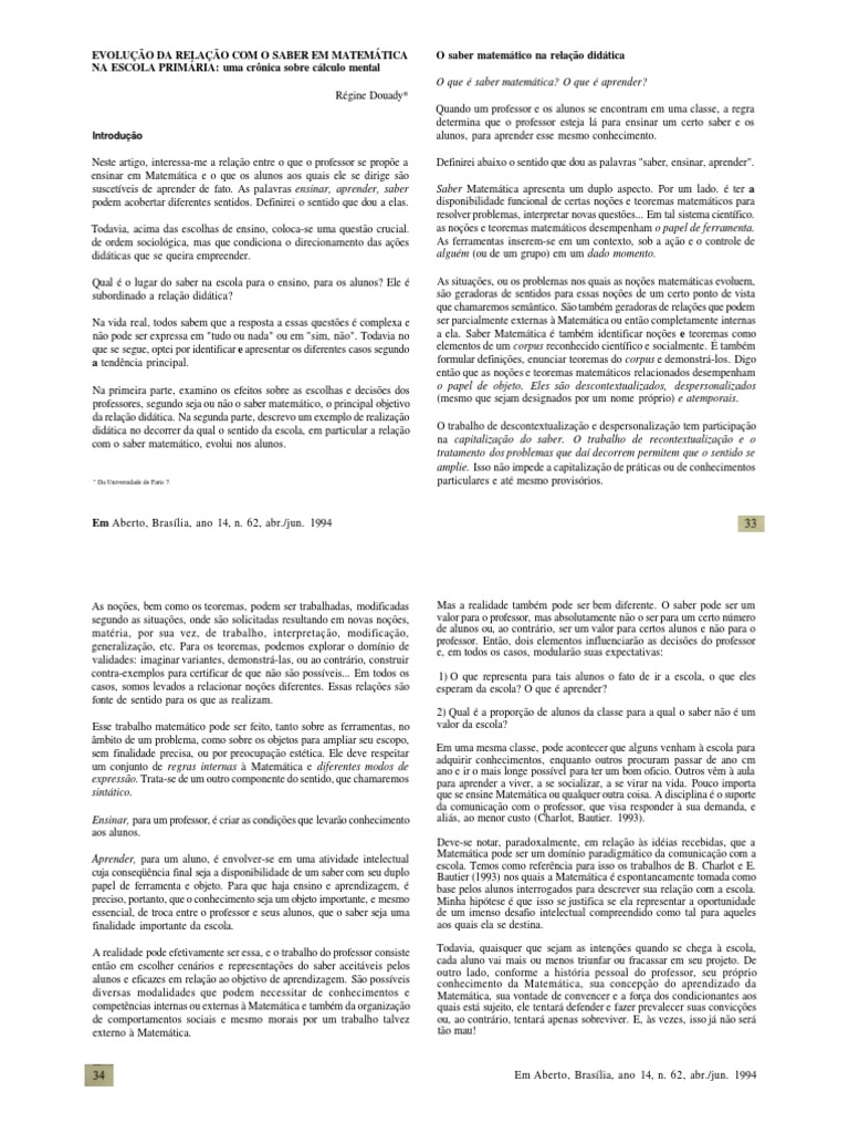 Evolução Da Relação Com | PDF | Aprendizado | Matemática