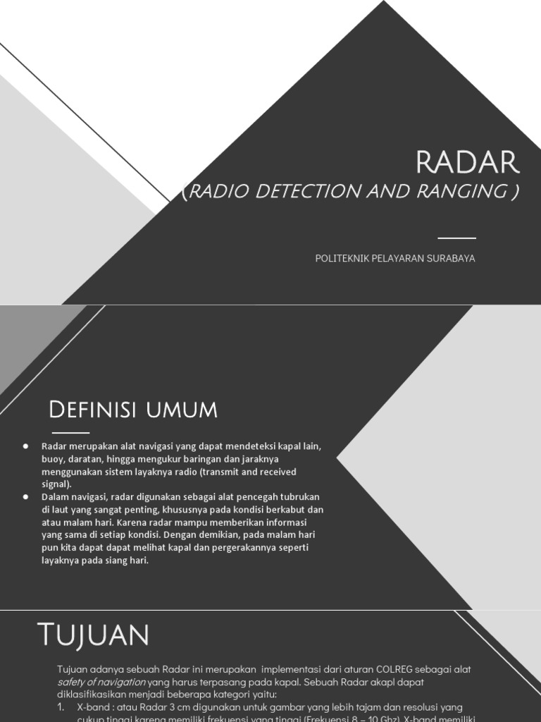 Radar: Radio Detection and Ranging) | PDF