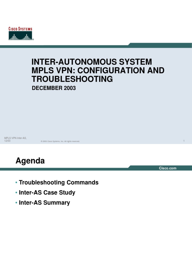 Inter-Autonomous System Mpls VPN: Configuration and Troubleshooting | PDF | Ip Address | Virtual ...
