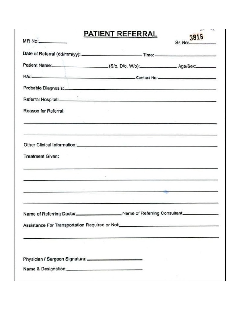 Patient Referral Form | PDF