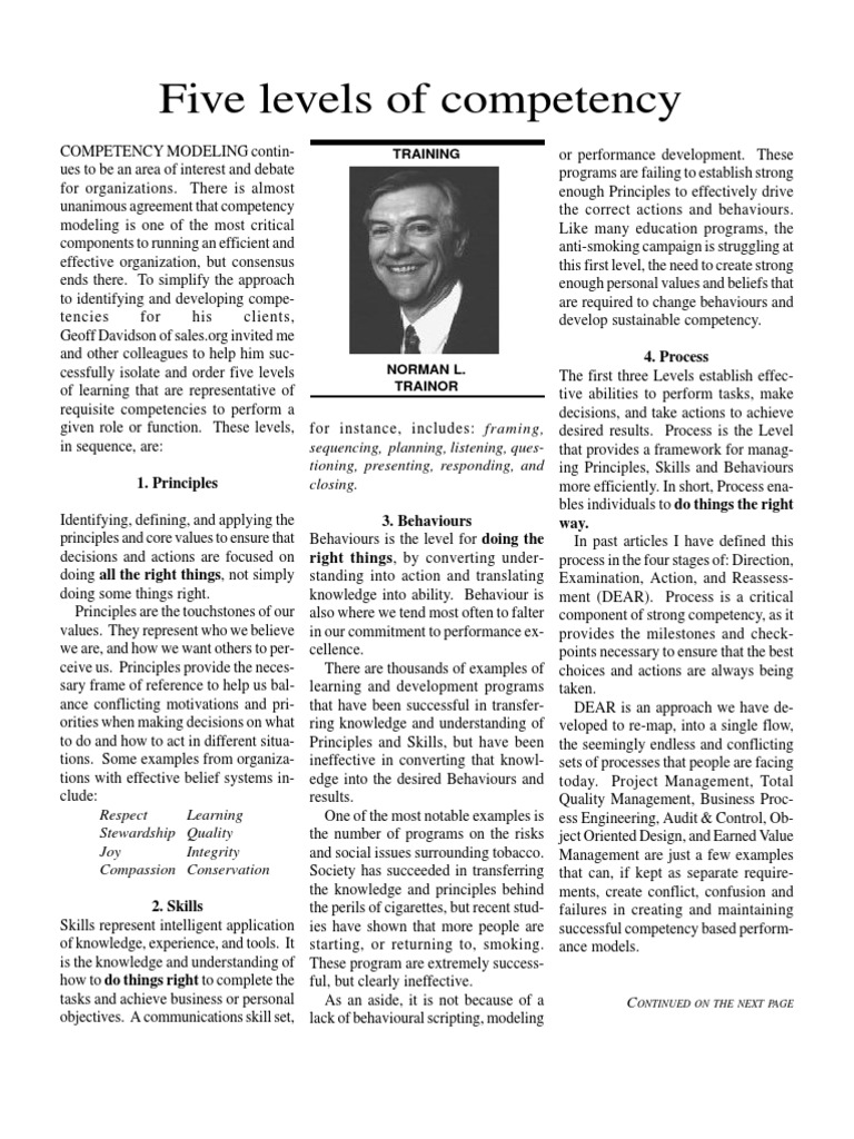 Five Levels Competency | Download Free PDF | Competence (Human ...