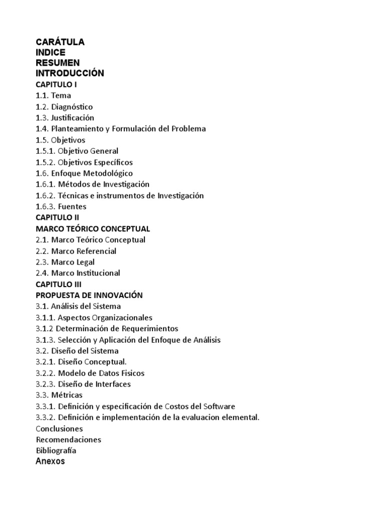 Carátula Indice Resumen Introducción Capitulo I | PDF
