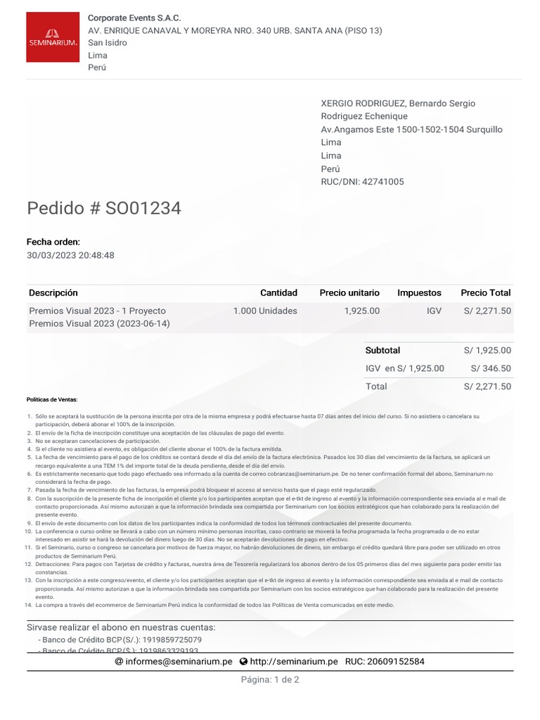 SO01234 Xergio Rodriguez | PDF | Tarjeta de crédito | Dinero