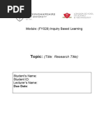 Research Project Index Format | PDF | Art