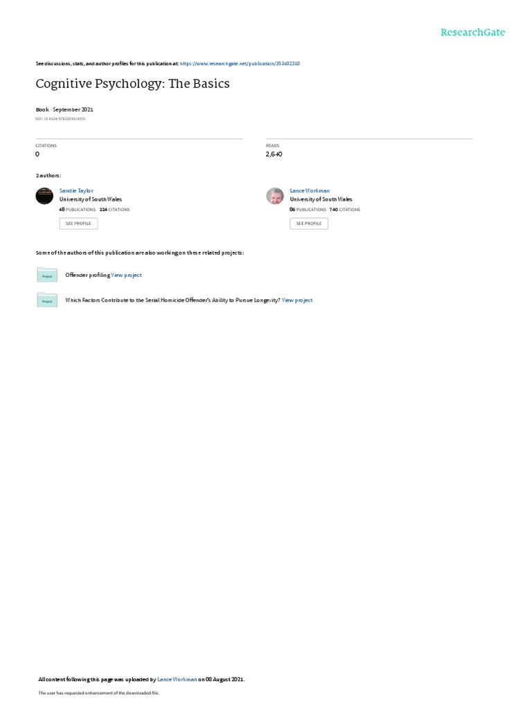 Cognitive Psychologyflyer | Download Free PDF | Psychology | Cognition