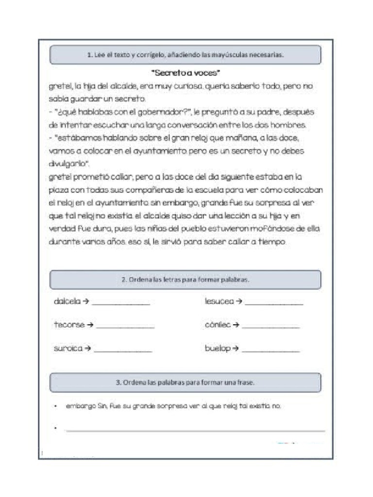 Corrige Mayúsculas | PDF