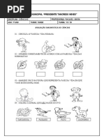 Avaliação 1º Ano: Ciências, Geografia e História | PDF