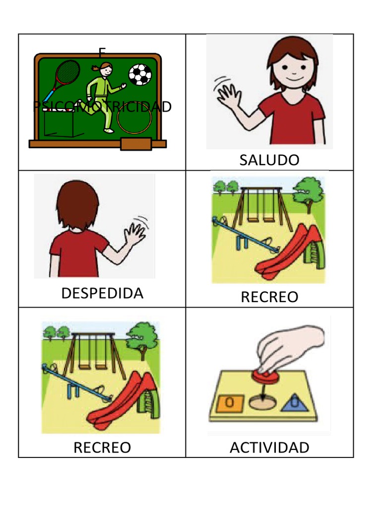 Pictogramas para Recreo y Saludaciones | PDF