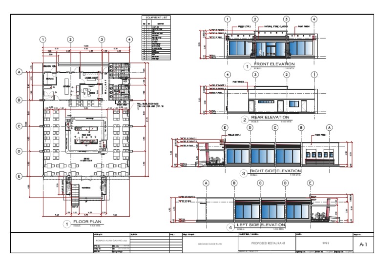 Ground Floor Plan for Proposed Restaurant | PDF