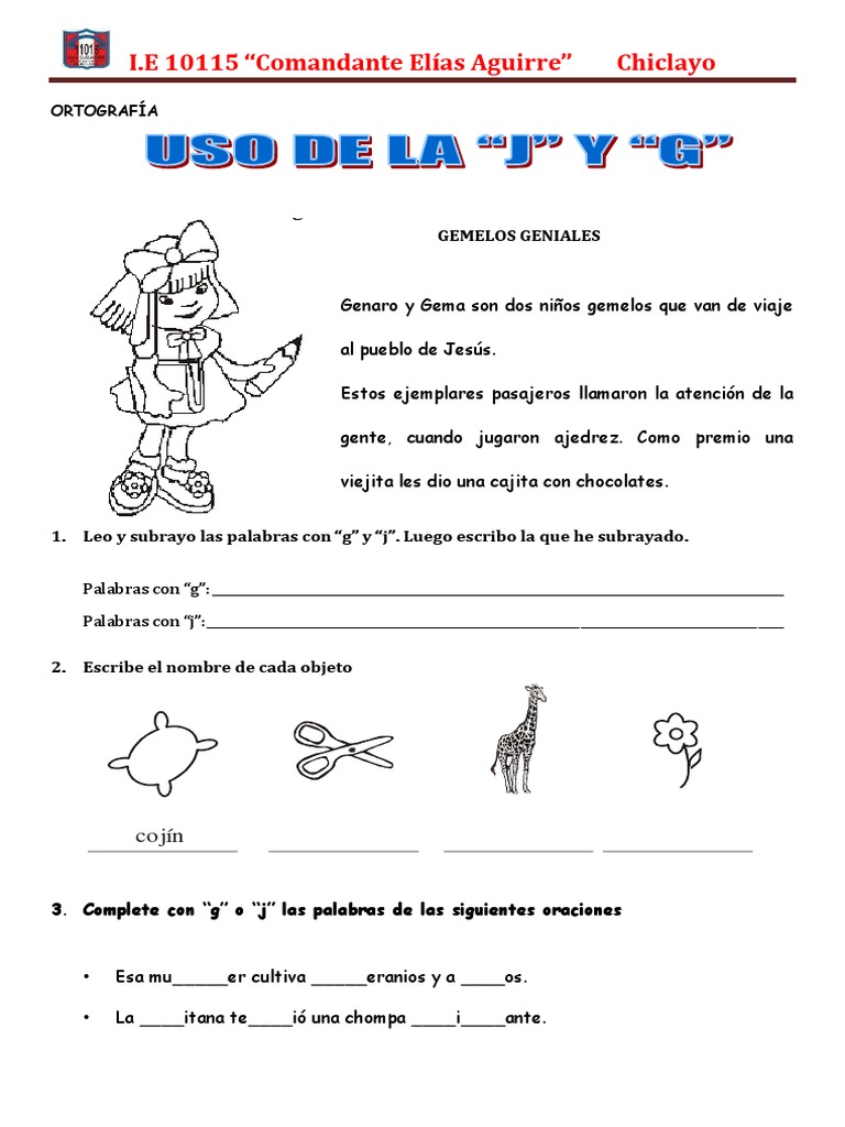 Uso de La J, G | PDF