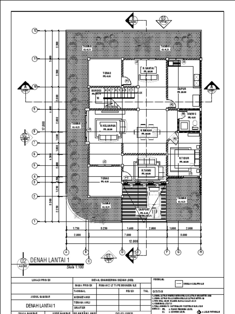 Print Denah Tampak Potongan | PDF