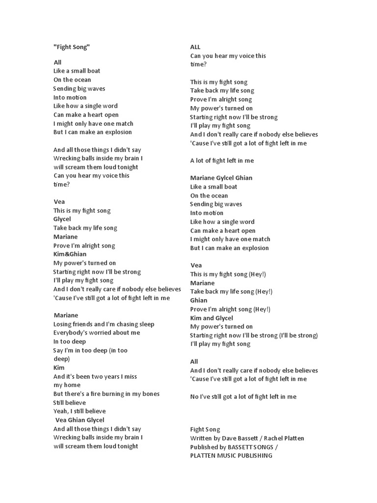Fight Song | PDF