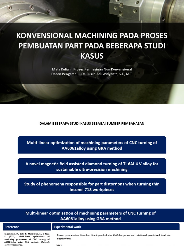 Presentasi Uts Mesin Non Konvensional | PDF