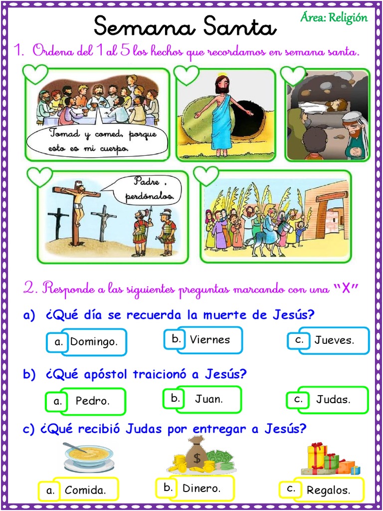 Ficha Semana Santa | PDF