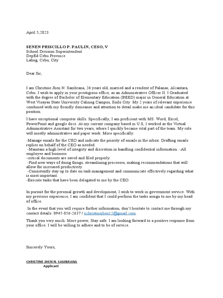 Adof Letter Updted | PDF