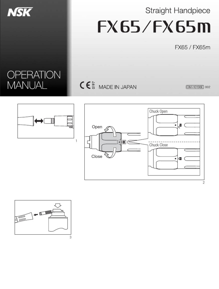 Manual Puntarecta NSK FX65 | PDF | Medical Device