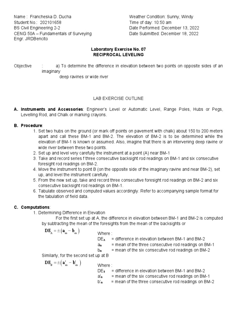 CENG 50A LabExercise07 | PDF | Applied And Interdisciplinary Physics | Physical Sciences