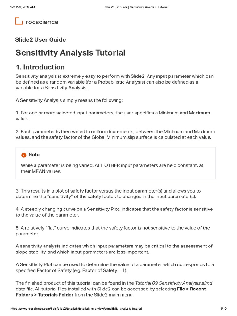 Slide2 Sensitivity Analysis Guide | PDF | Sensitivity Analysis | Statistics