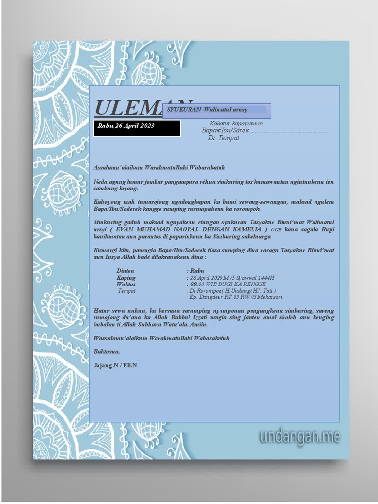 Uleman: Rabu, 26 April 2023 | PDF