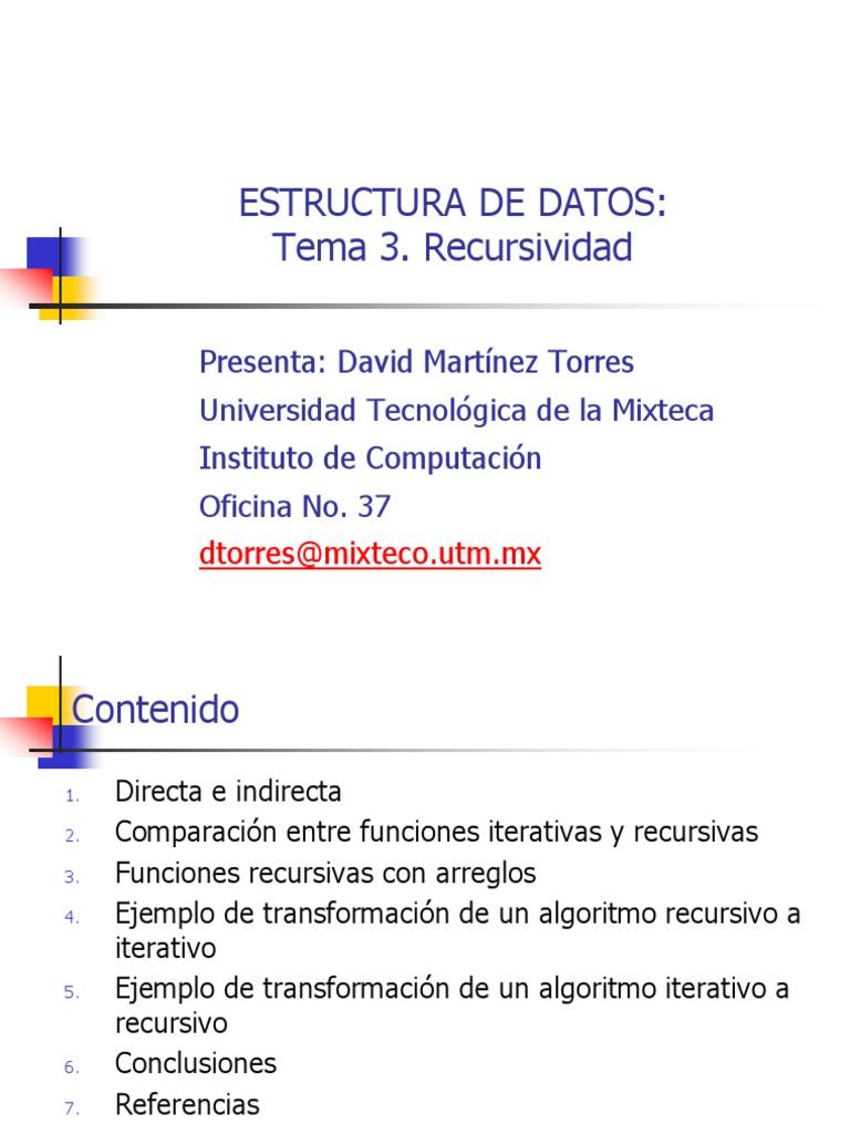 Tema3-Recursividad | PDF | Algoritmos | Programación de computadoras