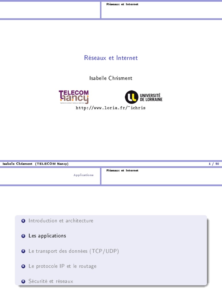 Applications des Réseaux Internet CM2 | PDF | Pair à pair | Protocole de transfert hypertexte