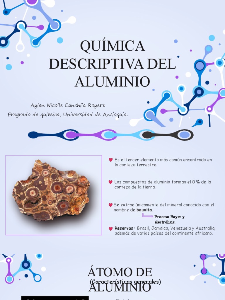 Química Descriptiva Del Aluminio: Aylen Nicolle Canchila Royert ...