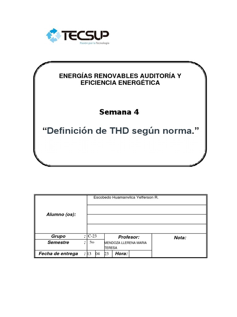 Definición y Normativa de THD | PDF | Ingenieria Eléctrica | Corriente ...