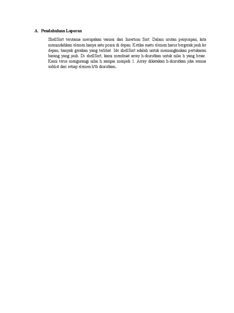 Sstruktur Data Shell Sort | PDF