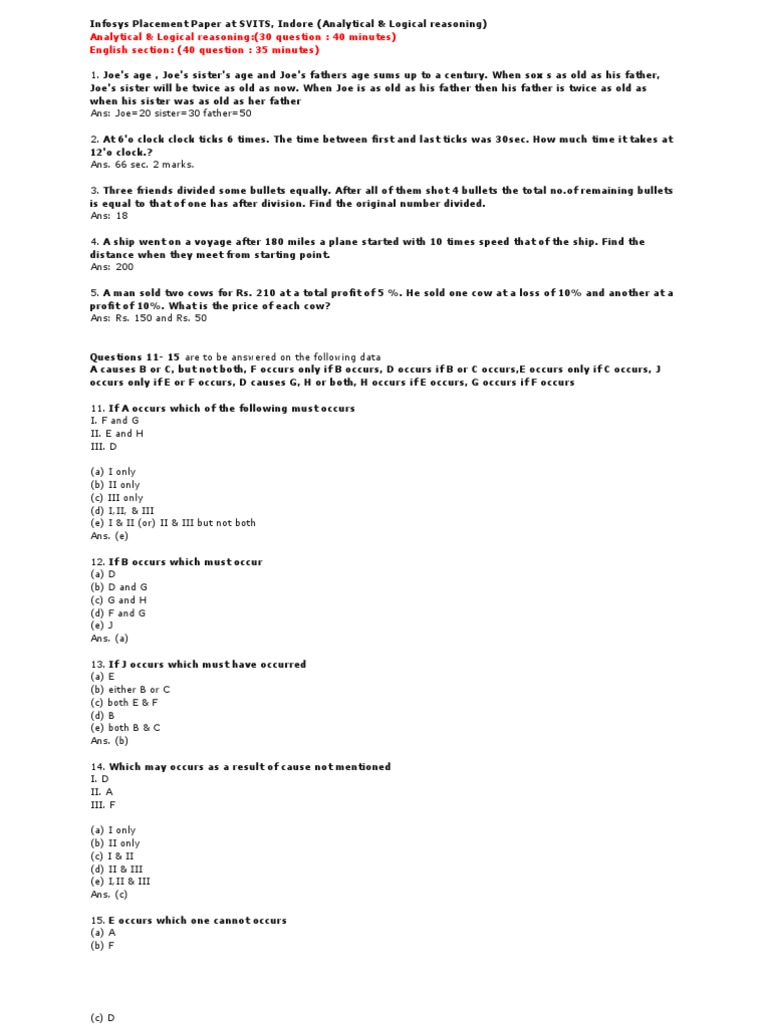 Infosys Placement Paper | PDF | Chimpanzee | Conservation