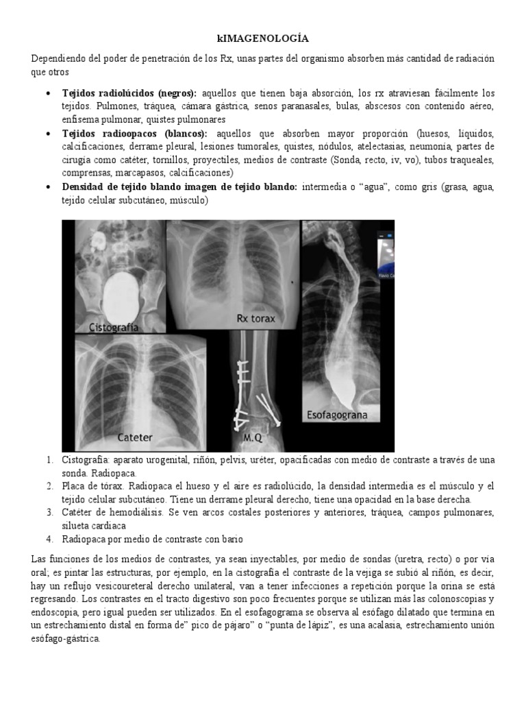 Clase 1 IMAGENOLOGIA | PDF | Rayo X | Ct Scan