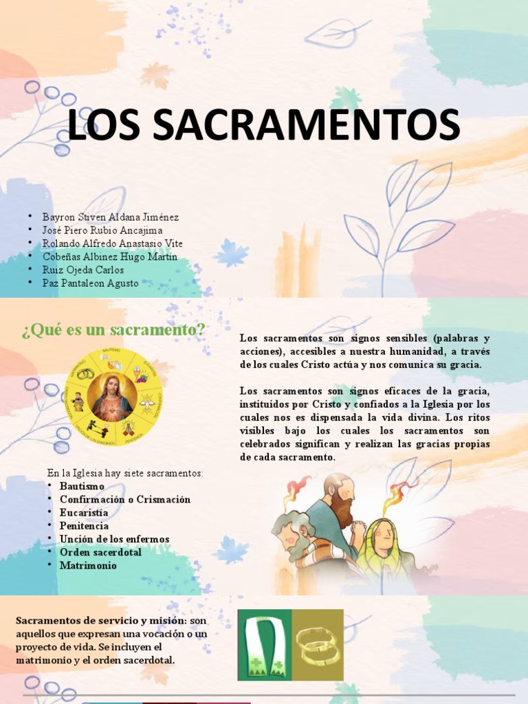 Los Siete Sacramentos y su Significado | PDF | Sacramentos | Cristo ...