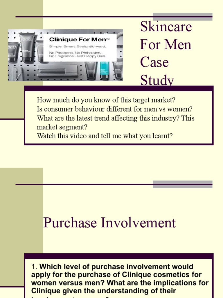 Skincare For Men Case Study | PDF | Brand | Attitude (Psychology)