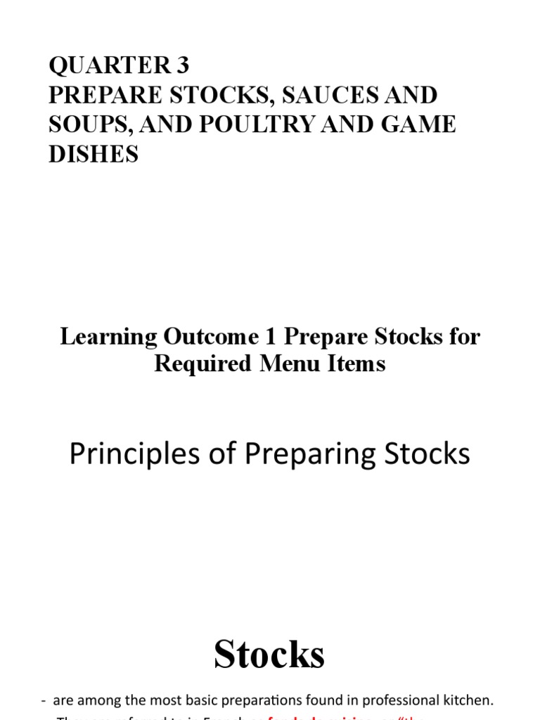 3rdquarter Grade10 200210032840 | PDF | Soup | Stock (Food)