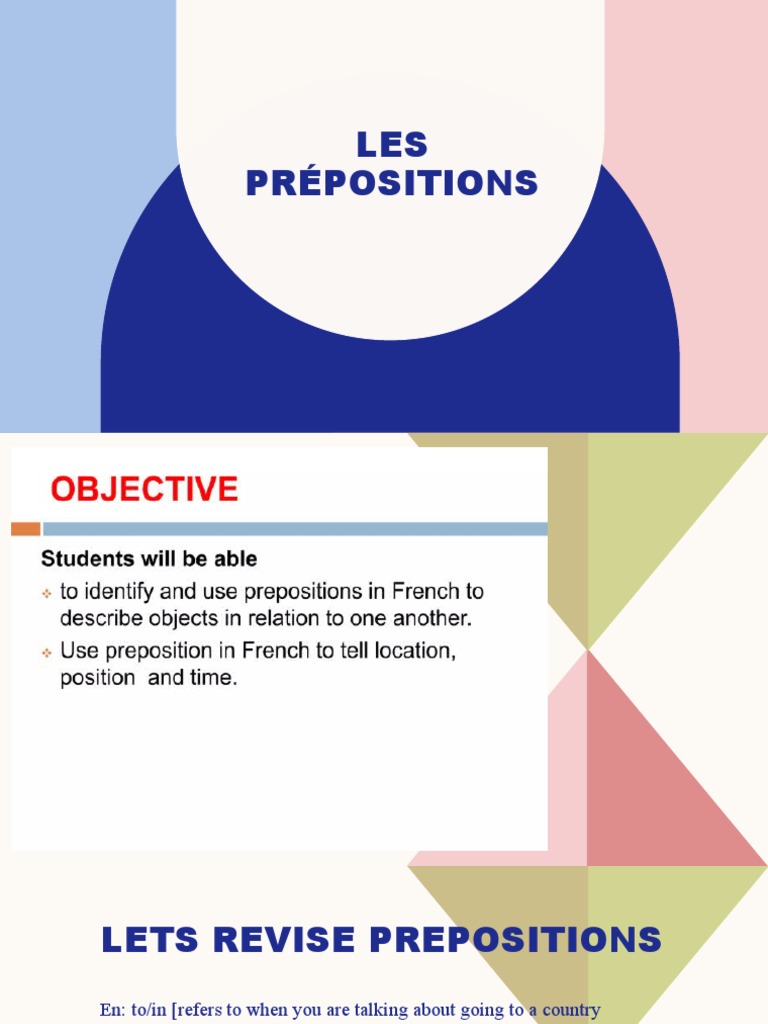 Les Prépositions | PDF