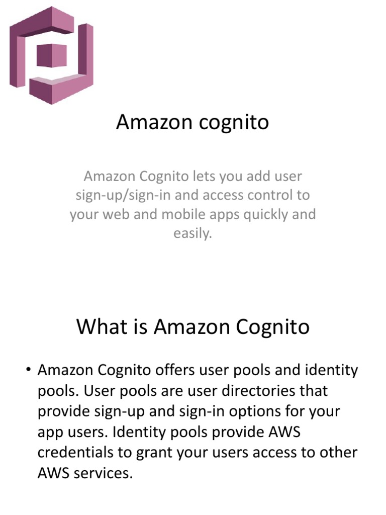 Amazon Cognito | PDF | Technology & Engineering