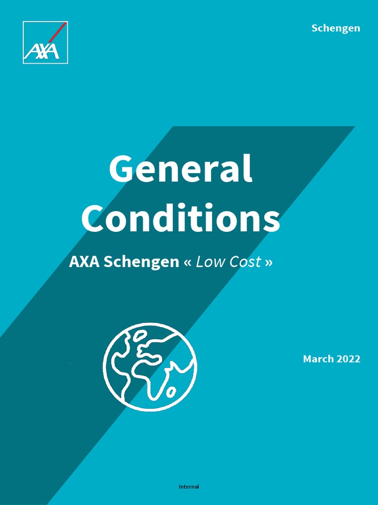 CG Axa Schengen Low Cost en | PDF | Insurance | Subrogation