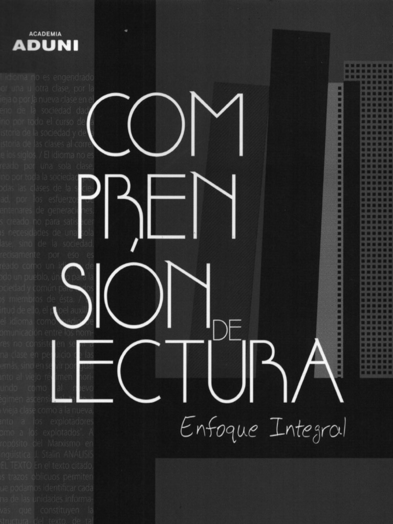 COMPRENSIÓN DE LECTURA - ENFOQUE INTEGRAL Lumbreras BN | PDF