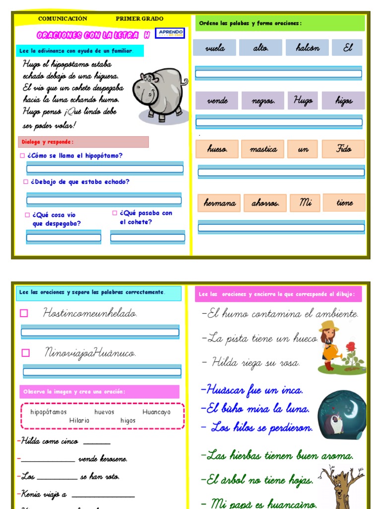 COM. Oraciones Con H | PDF