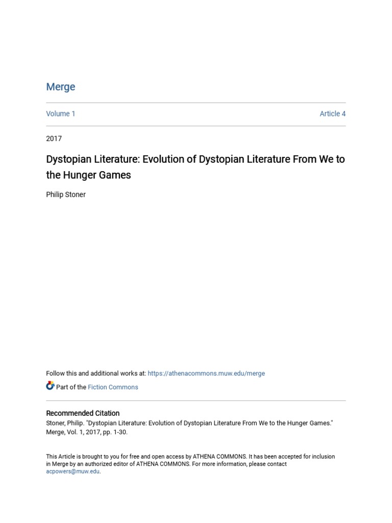 Dystopian Literature - Evolution of Dystopian Literature From We T ...