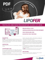 Lipofer Technical Report by Lipofoods | PDF | Iron | Dietary Supplements