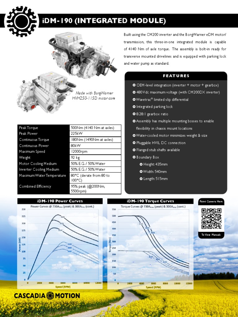 Idm 190 | PDF | Electric Motor | Power Inverter
