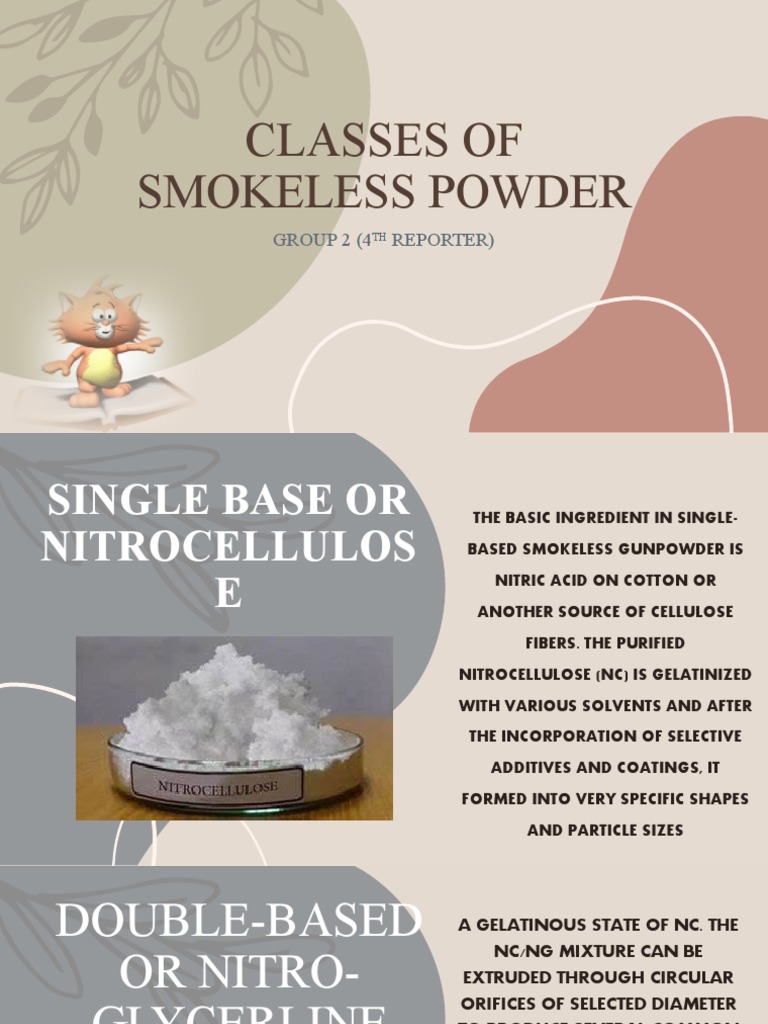 Classes of Smokeless Powder: Group 2 (4 Reporter) | PDF | Cartridge ...