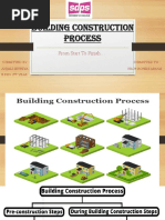 Building Construction Steps Guide | PDF | Concrete | Wall
